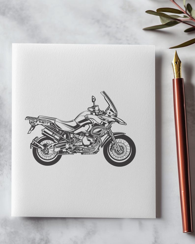 BMW GS 1200 SVG: Motorcycle Silhouette, for Cricut (digital Download ...