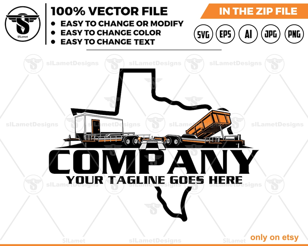 Texas Trailer Rental Logo – Commercial Graphics (svg, Eps, Png, Jpg) - Etsy