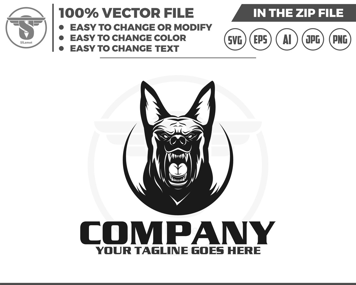 Angry Dog Logo - Angry Dog Svg - Dog Logo - - Etsy