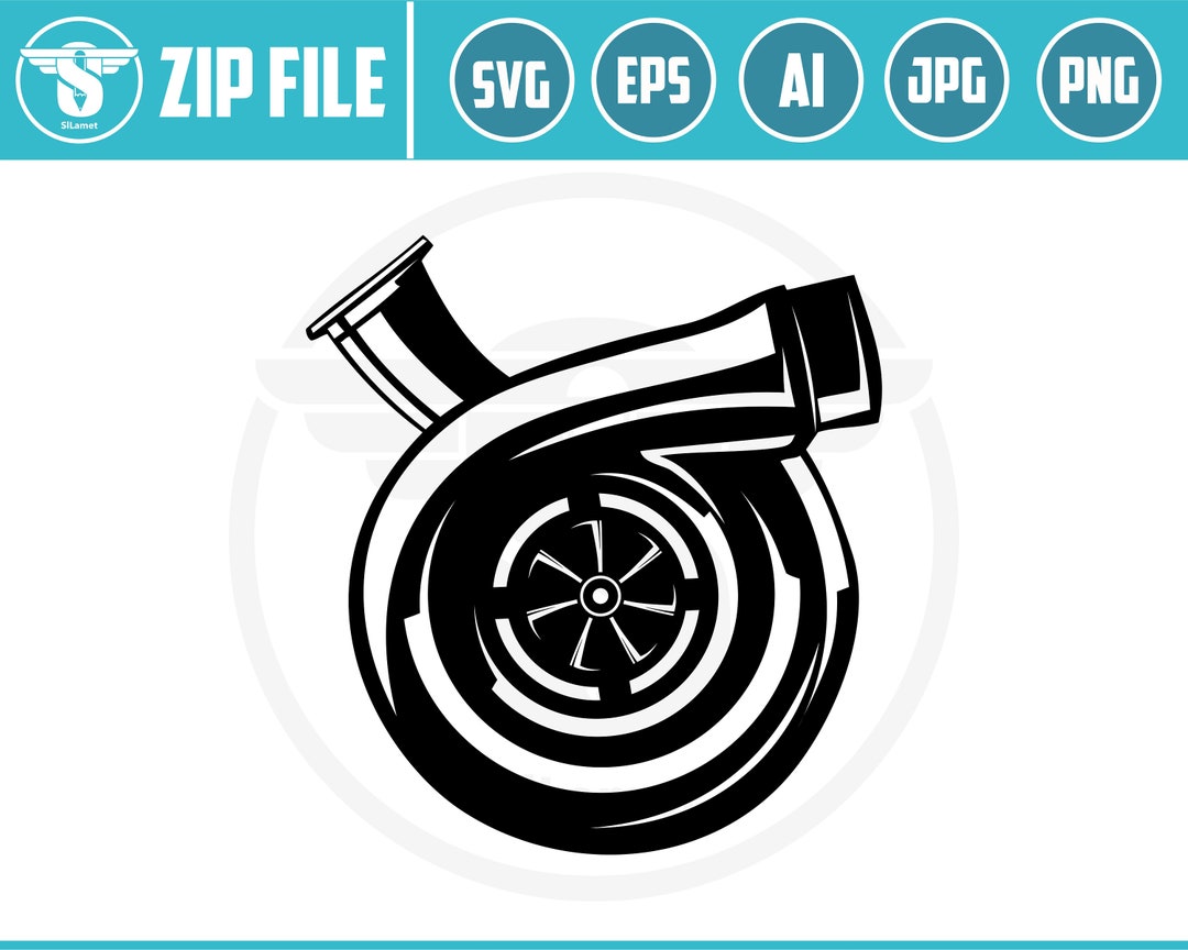 Turbo Silhouette SVG, Turbo SVG, Turbo Power Svg, Turbo Charger Engine ...