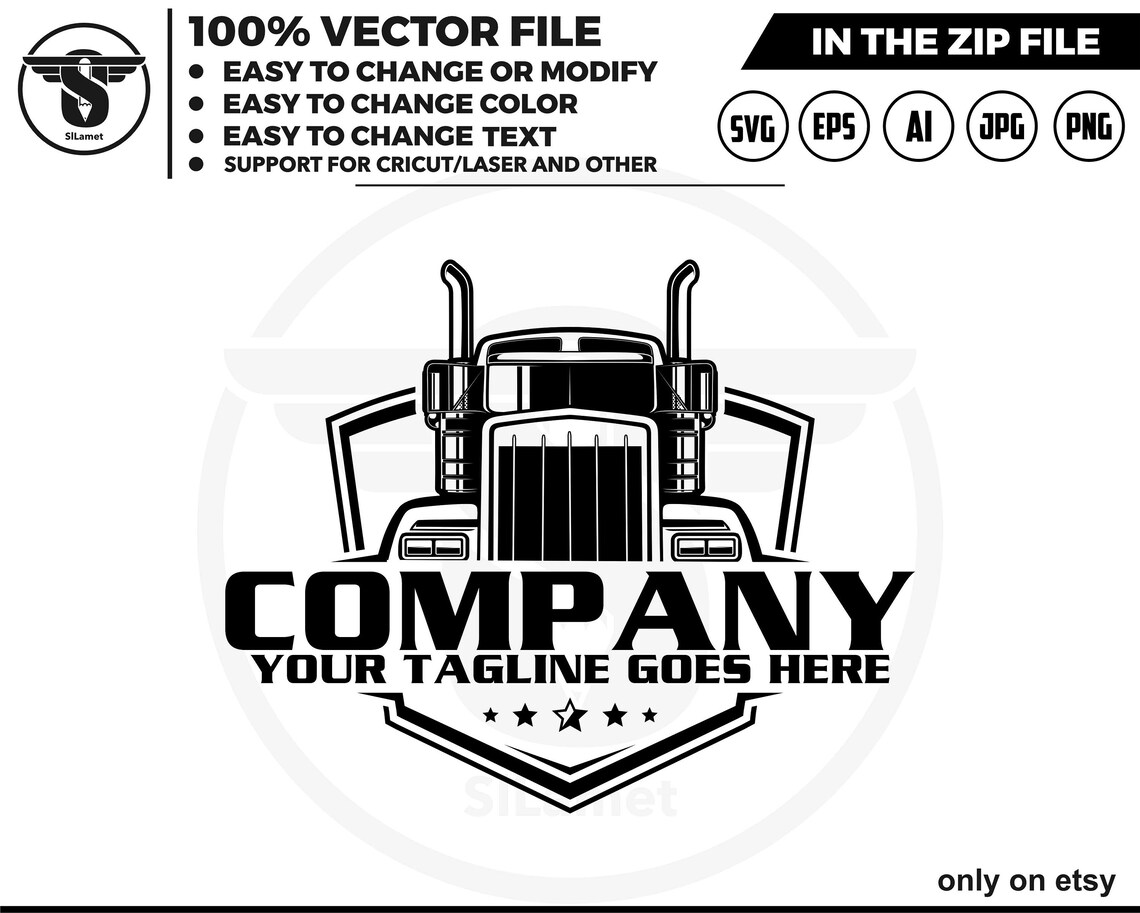 Trucking Logo, Big Rig Logo, Trucking Company Logo, Moving Truck, Semi ...