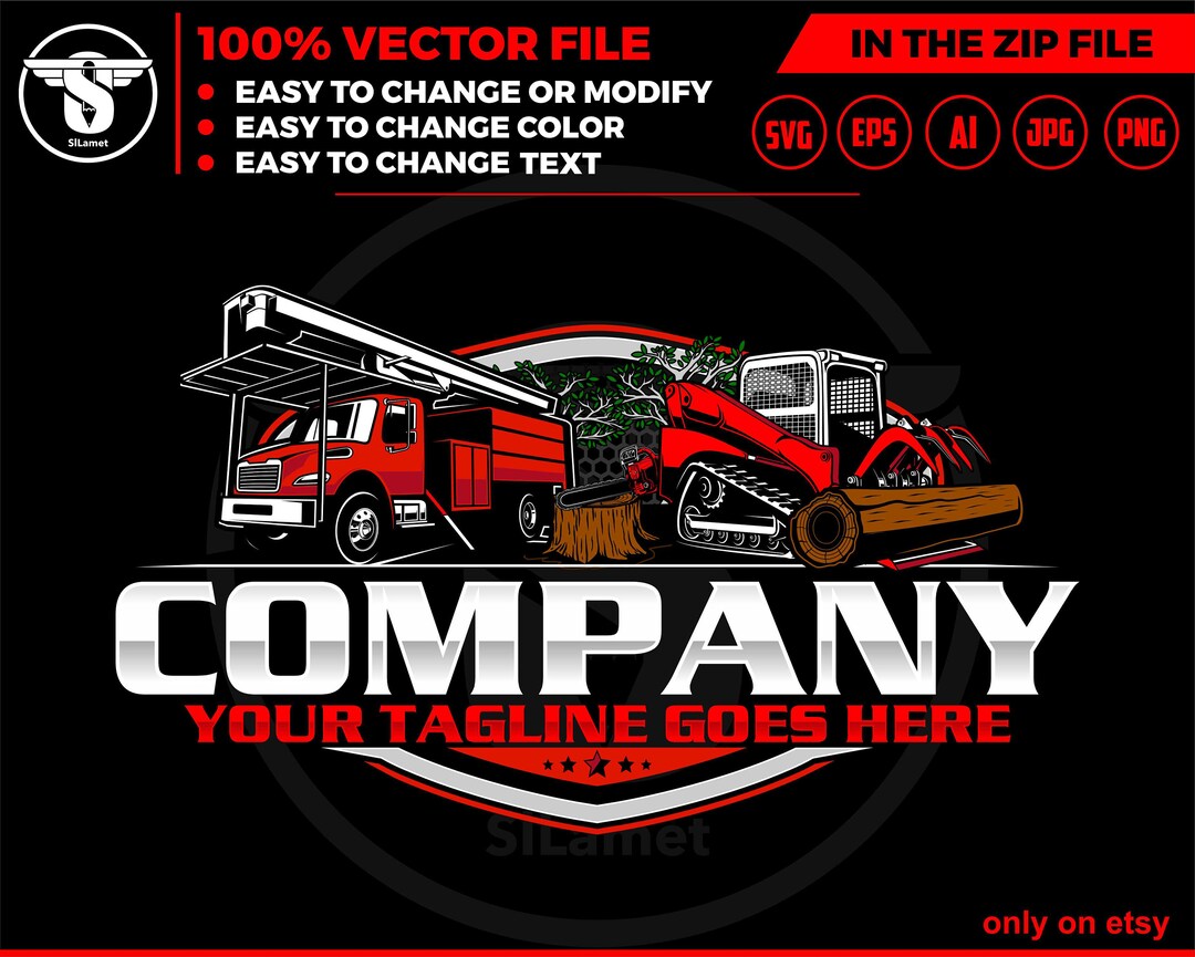 Tree Sevice Logo - Forestry Bucket Trucks Logo - Chainsaw Logo , Skid ...