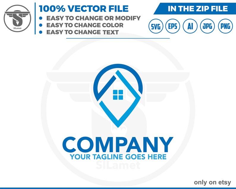 Location House Logo Map House Logo Minimalis House Logo - Etsy