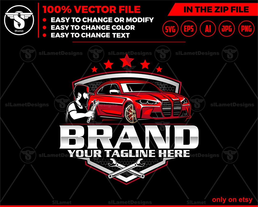 Car Repair Logo Template: Auto Fix SVG (digital Download) - Etsy