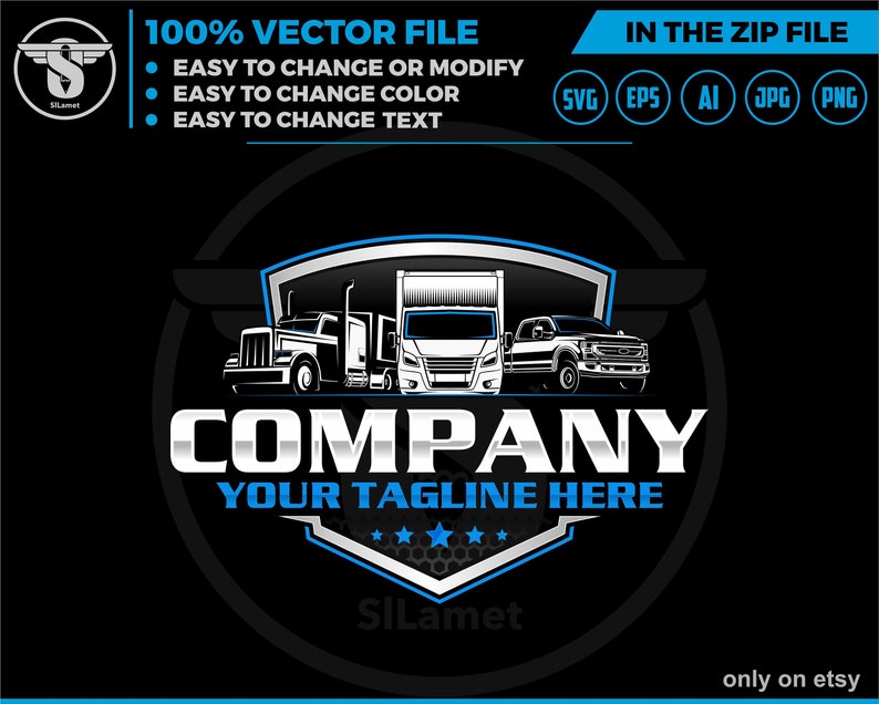 Delivery Truck Logo SVG, Shipping Van Graphics (digital Download) - Etsy