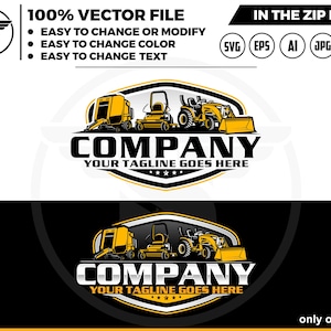 Round Hay Baler, Tractor Loader and Zero Turn Mowers Logo ...