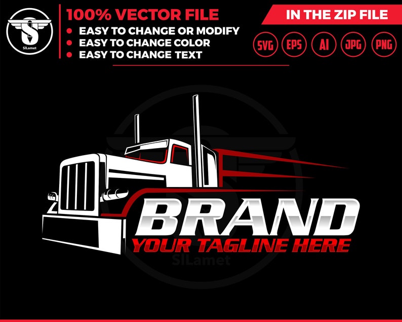 Trucking Svg, Trucking Company Logo, Moving Truck, Semi Truck, Trucking ...