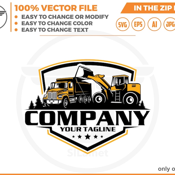 Logo Template Skid Steer - Etsy
