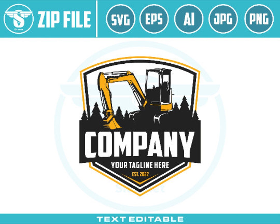 Mini Excavator LOGO Mini Excavator Excavator Svg Excavator - Etsy