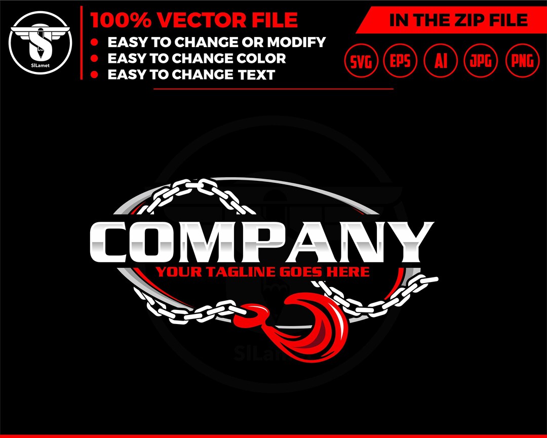 Towing Logo, Towing Truck Logo Silhouette, Towing Logo Template, Towing ...