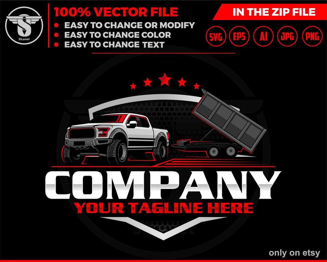 Pickup and Dump Trailer Logo - Pickup and Trailer Logo - Trailer Towing ...