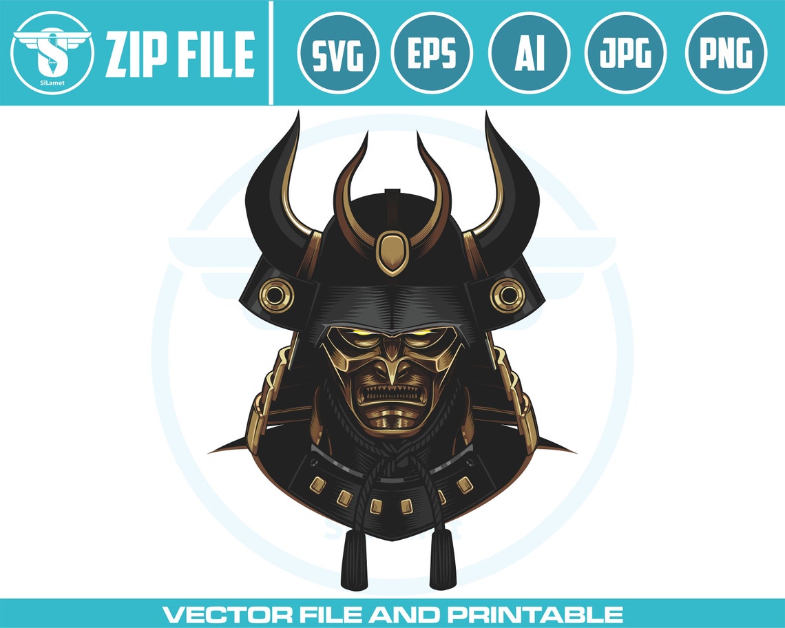 Samurai SVG Samurai Warrior Svg Samurai Helmet Samurai - Etsy