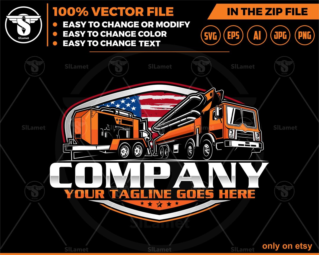 America Concrete Pump Truck Logo,concrete Truck Logo,beton Truck Logo ...