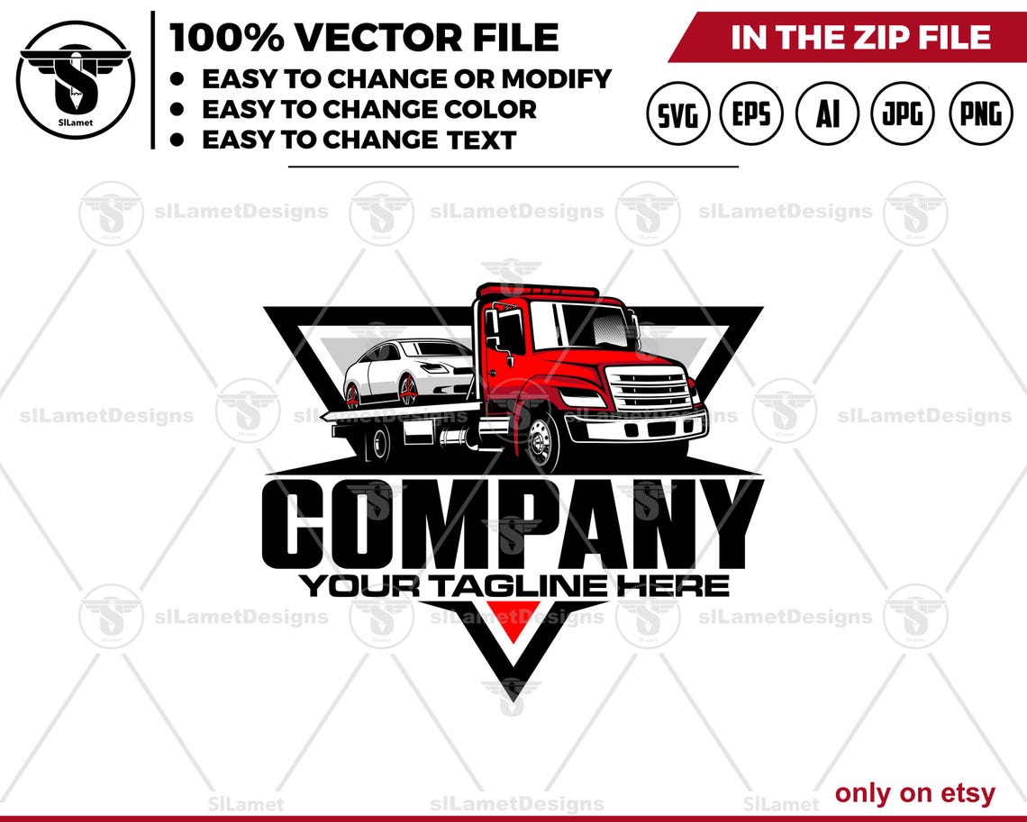 Tow Truck Logo Template, Towing Chain SVG (digital Download) - Etsy