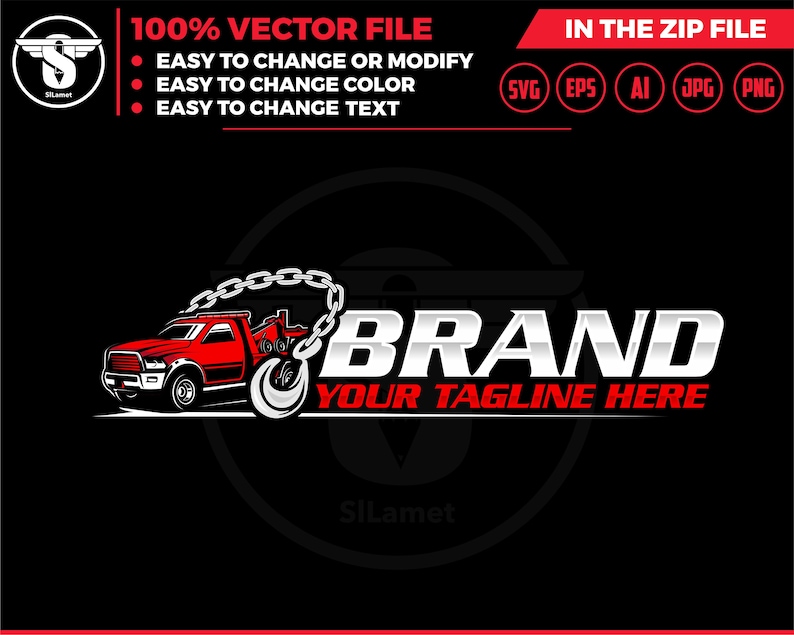 Towing Truck Logo Towing Logo Template Towing Chain Svg Tow - Etsy UK