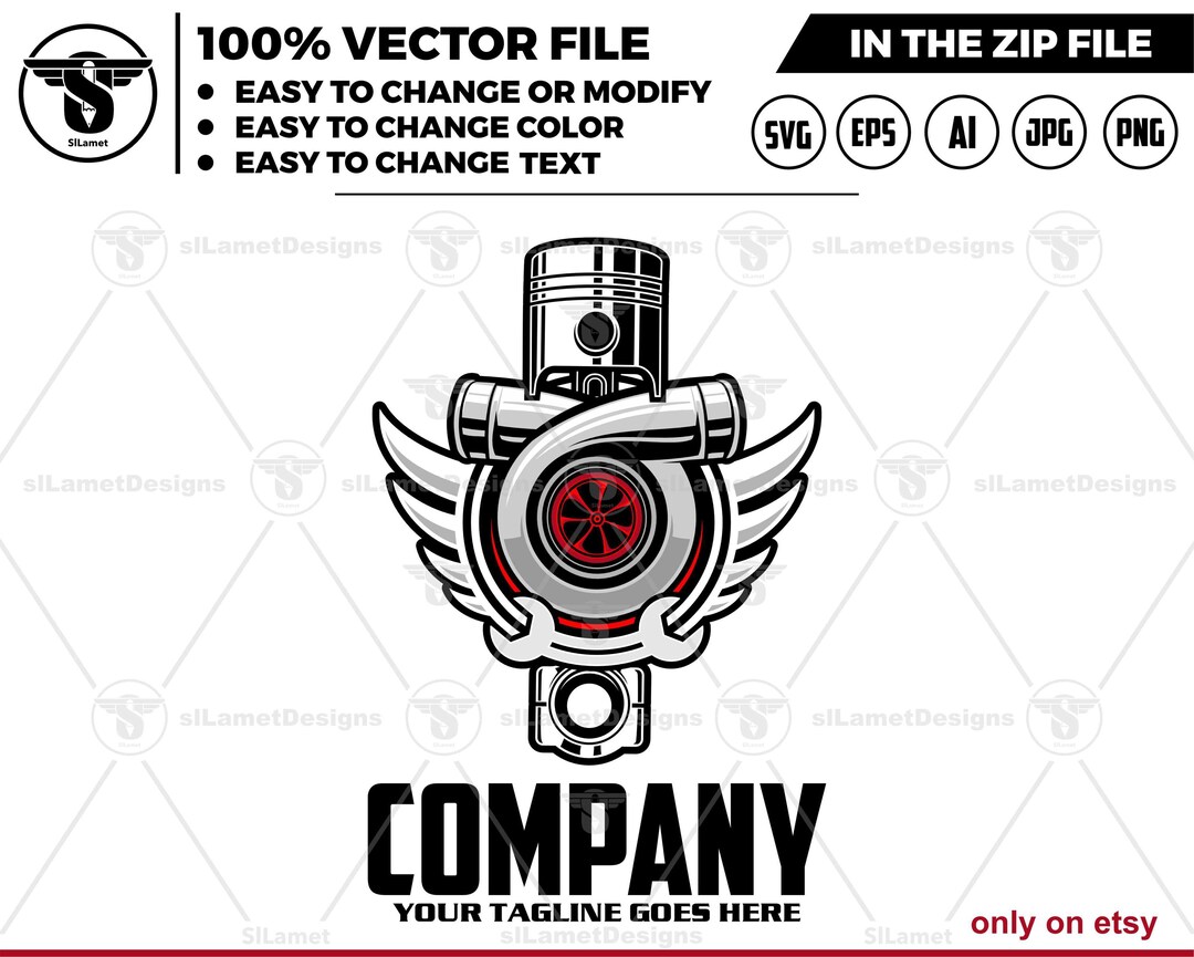 Turbo, Wrench, Piston Logo - Turbo Logo - Turbo Power Logo - Turbo ...