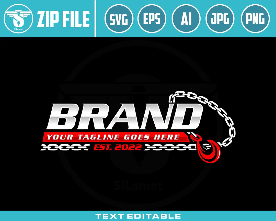 Towing Logo Template - Towing Chain Svg - Etsy