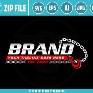 Towing Logo Template - Towing Chain Svg - Etsy