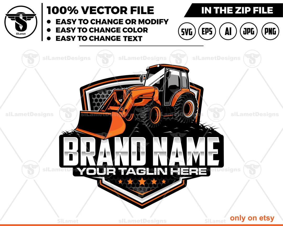 Kubota Tractor Logo: Farm Equipment Vector Graphics (digital Download ...