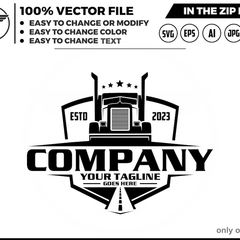 Road Truck Company Logo - Etsy