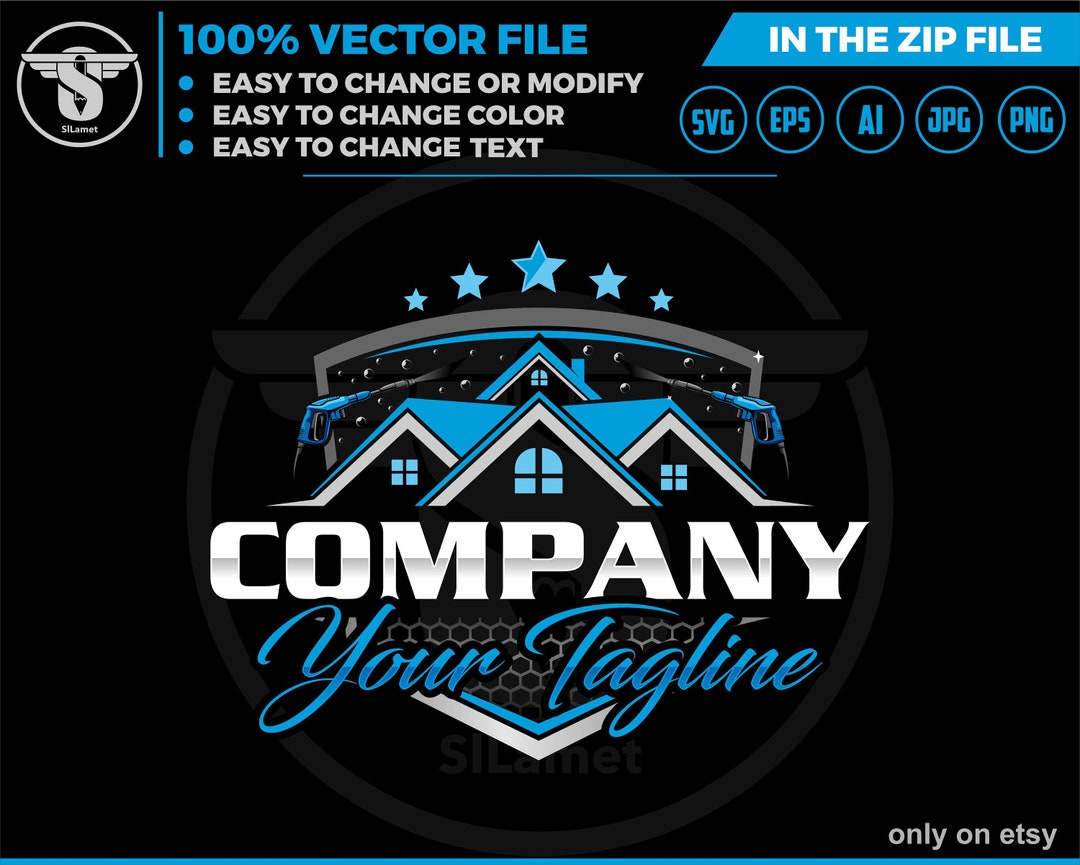 Pressure Wash Logo: House Washing Design (digital Download) - Etsy