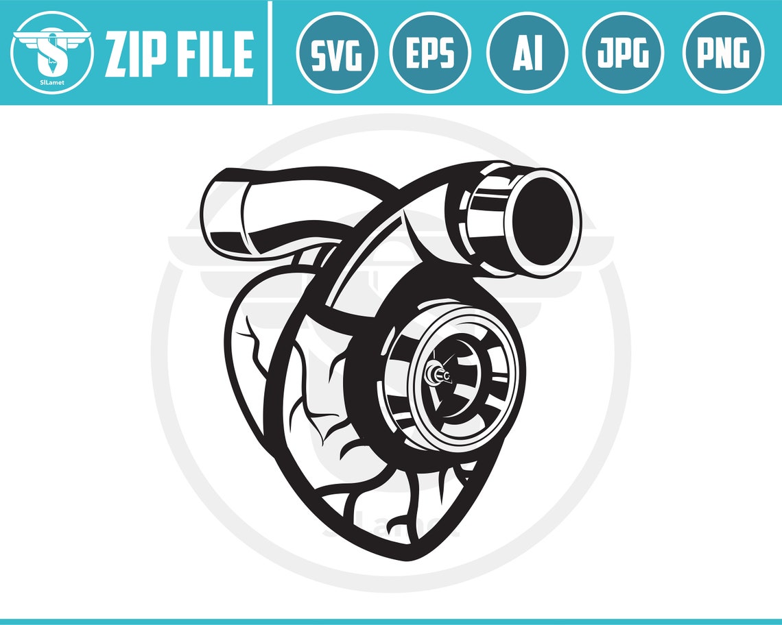 Heart Turbo Silhouette SVG Turbo SVG Turbo Power Svg Turbo - Etsy Israel