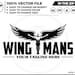 Fly Men With Wings Logo - Winged Man Logo - Etsy