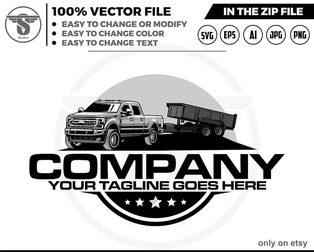 Pickup Dump Trailer , Dump Trailer Logo, Pickup Svg,trailer Logo ...