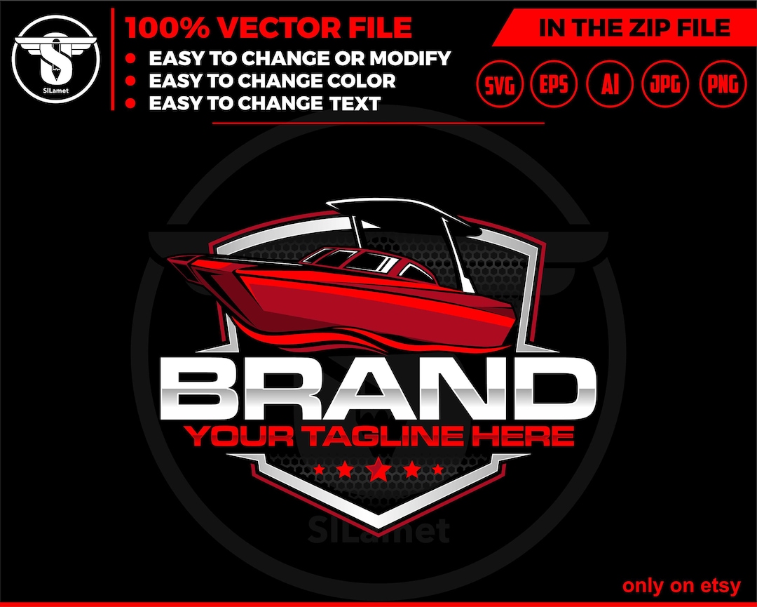 Transport Boats Logo Svg, Speed Boat Logo Svg, Speedboat Svg, Motor ...