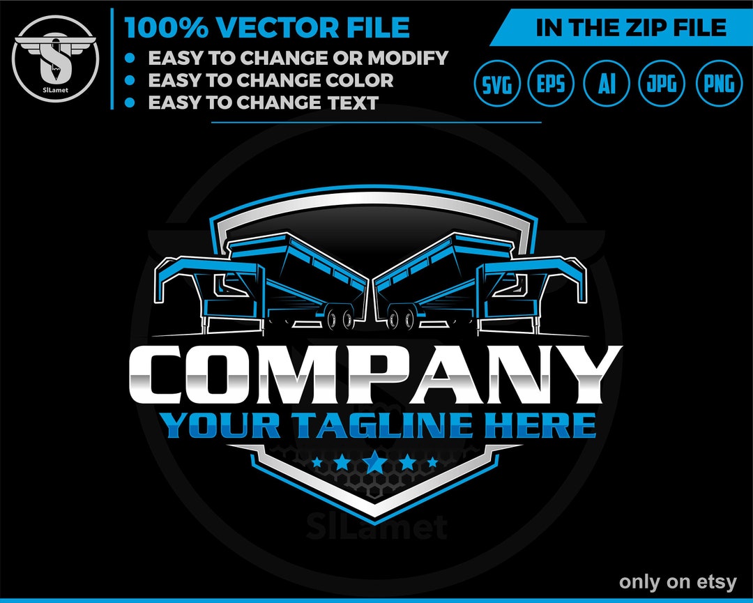 Dump Trailer Logo, Dump Trailer Rental Logo, Truck Pickup Logo Svg ...