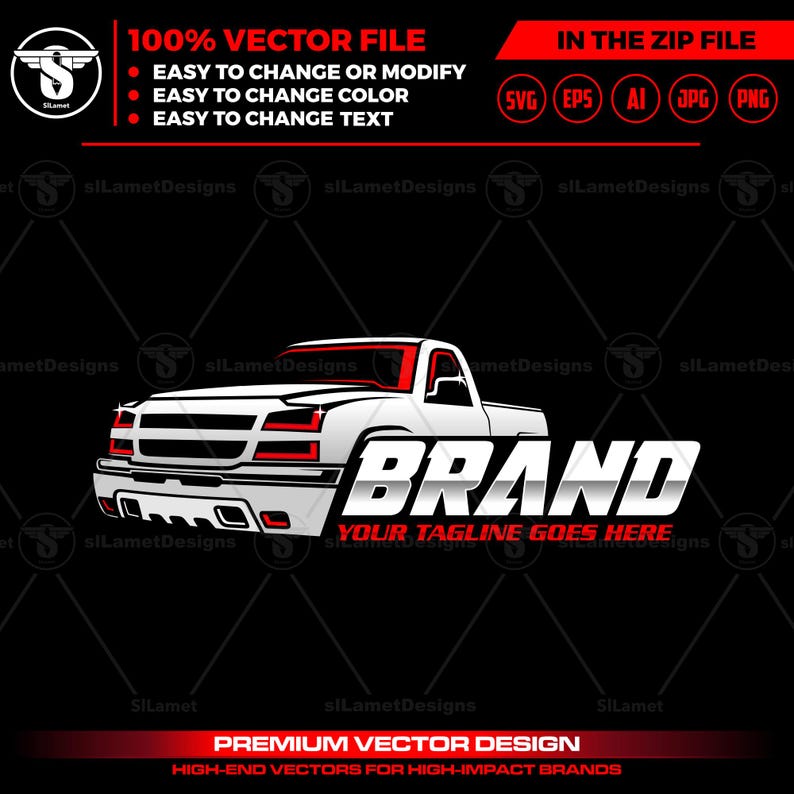 Chevy Pickup Truck Logo SVG: Chevrolet Silverado 1500 Outline Line Art ...