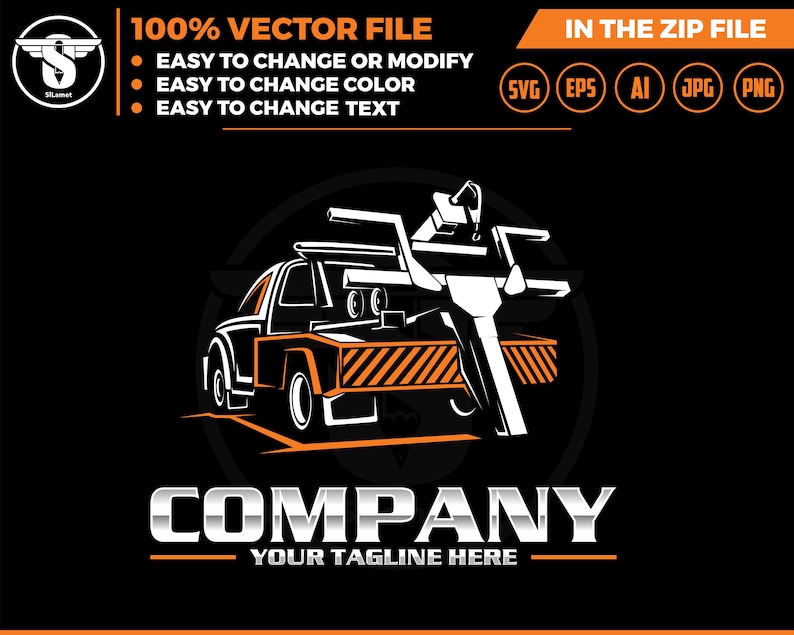Towing Truck Logo Towing Logo Template Towing Chain Svg Tow - Etsy