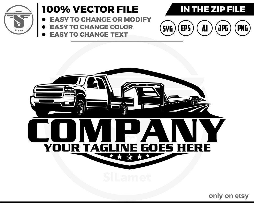 Pickup and Trailer Logo , Trailer Logo, Pickup Svg,trailer Pickup Logo ...
