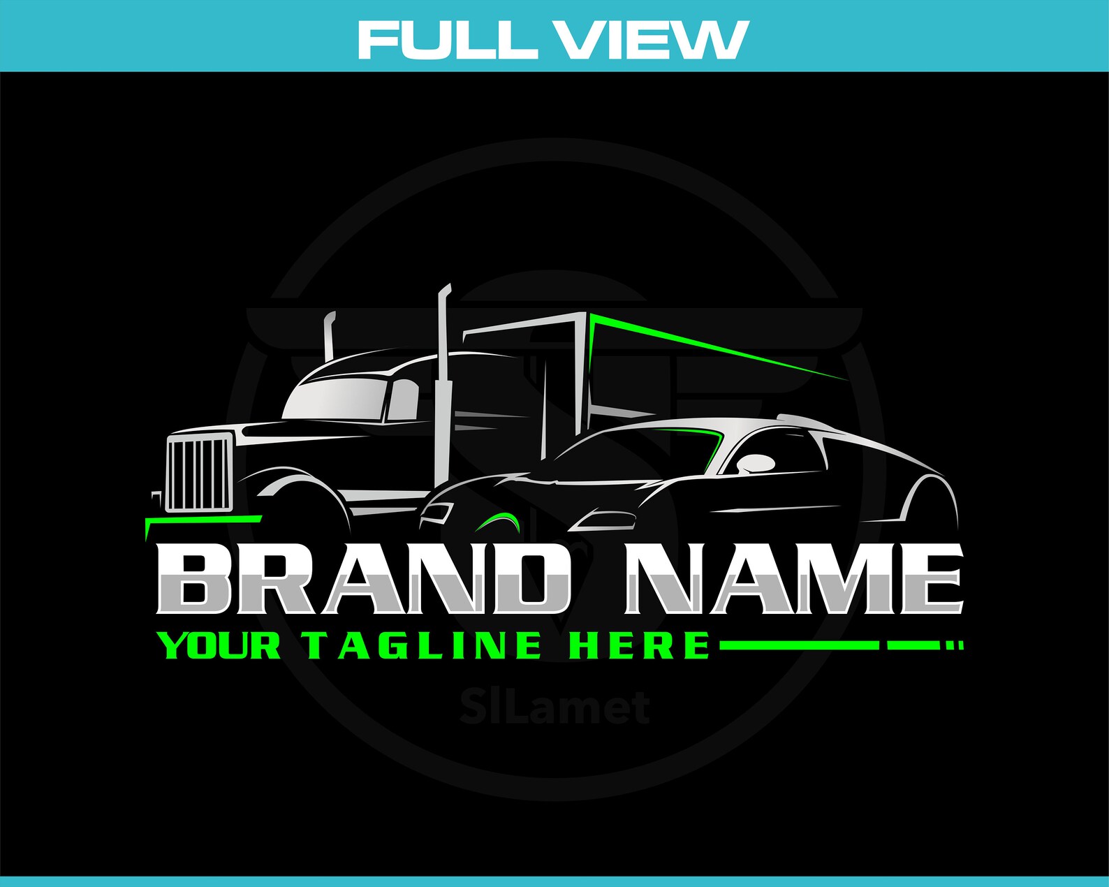 Automotive Logo Trucking Logo Truck and Car Truck Line Art - Etsy