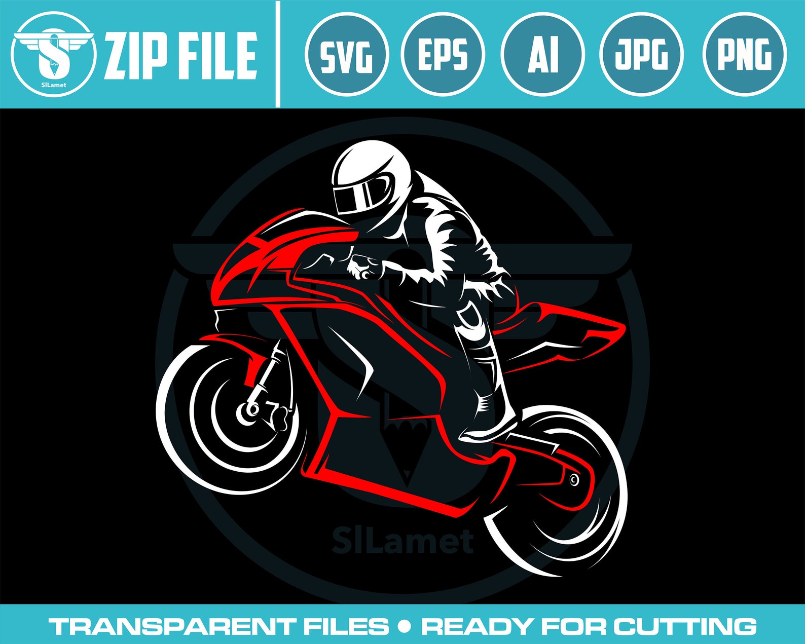 Riding Motor Bike, Motorcycle Racing SVG, Motorcycle Svg, Motorbike Svg ...