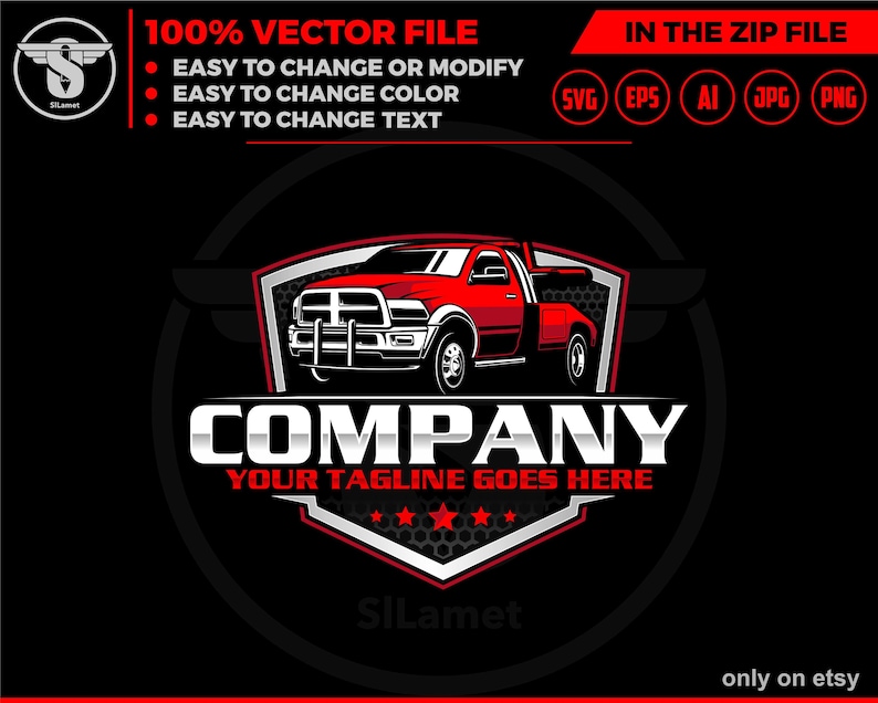 Towing Truck Logo Towing Logo Template Towing Chain Svg Tow - Etsy