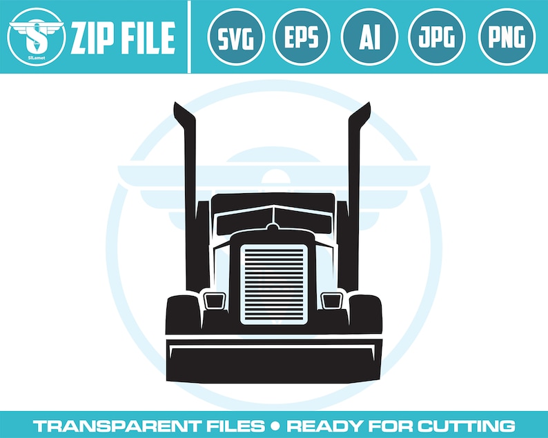 Truck SVG: Semi Tractor Trailer Vector for Cricut (digital Download) - Etsy