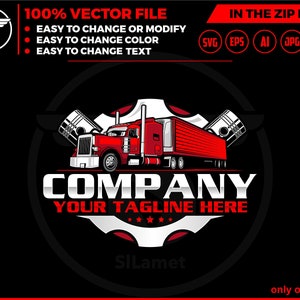 Trucking Repair Logo - Vector Graphics (svg, Eps, Png, Jpg, Ai) - Etsy
