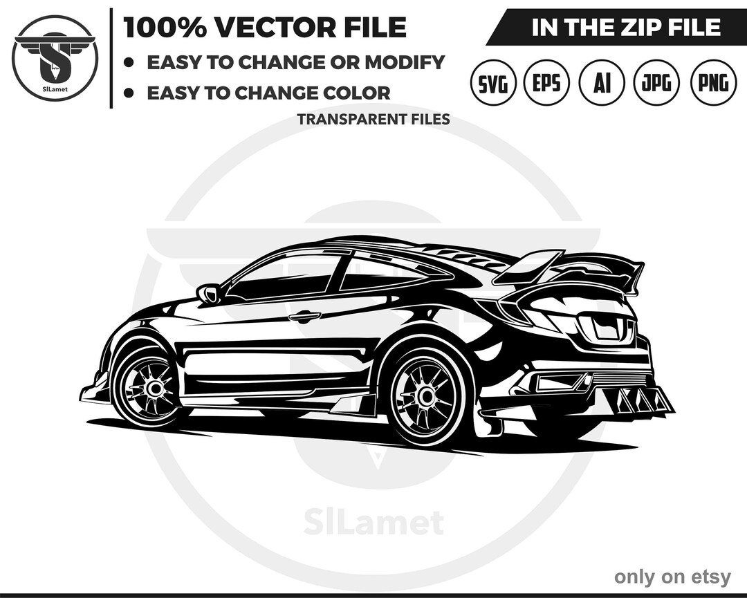 2018 Honda Civic F1r F102 Svg - 2018 Honda Civic Custom Svg - Sport Car ...