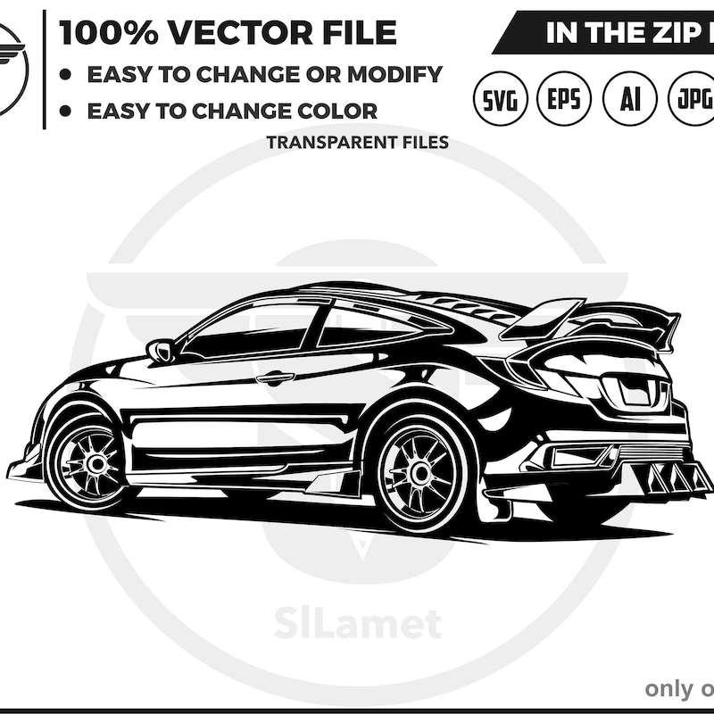 Honda Civic Svg - Etsy
