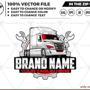 Trucking Repair Logo – Trailer Service Graphic (digital Download) - Etsy