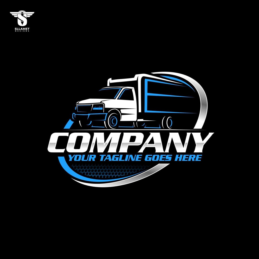 Box Truck Logo: Editable Vector Design for Delivery & Shipping Service ...