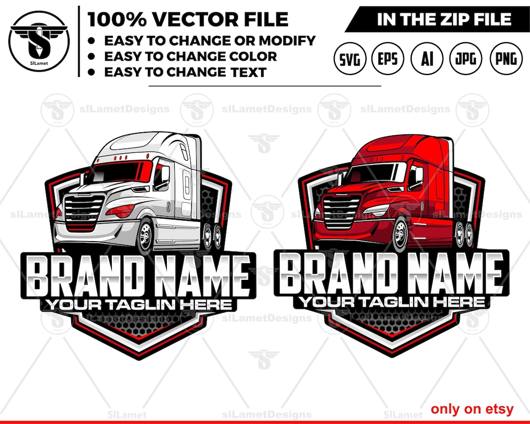 Cascadia Freightliner Trucking Logo, Big Rig Logo, Trucking Company ...