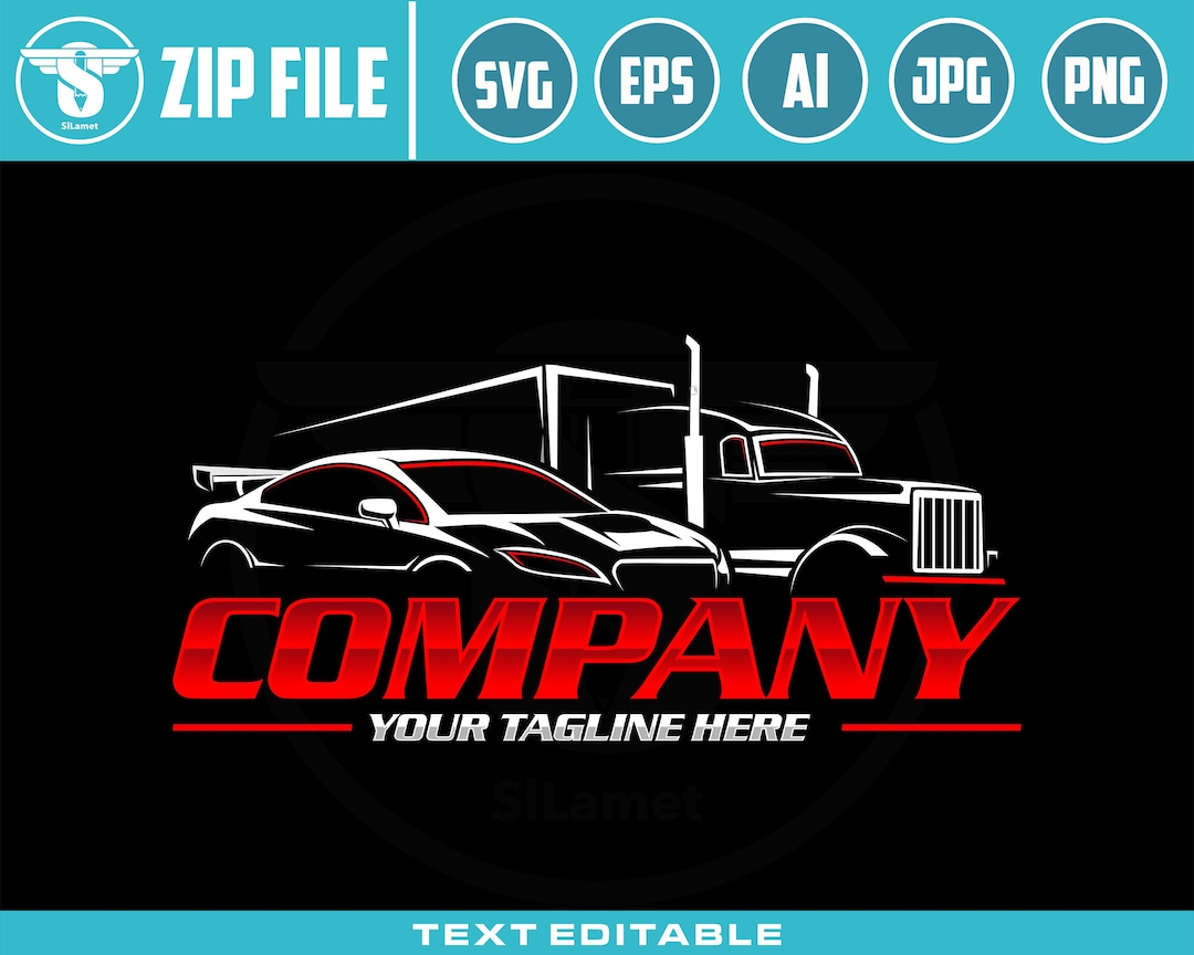 Car and Trucking Logo Template: Automotive Vector Graphics (digital ...