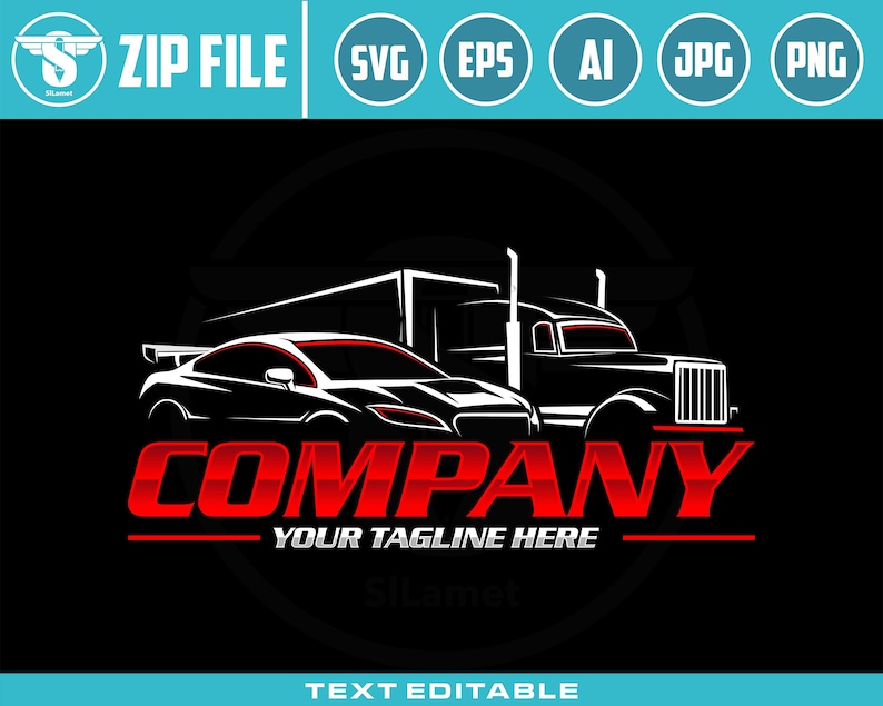Car and Trucking Logo Template: Automotive Vector Graphics (digital ...