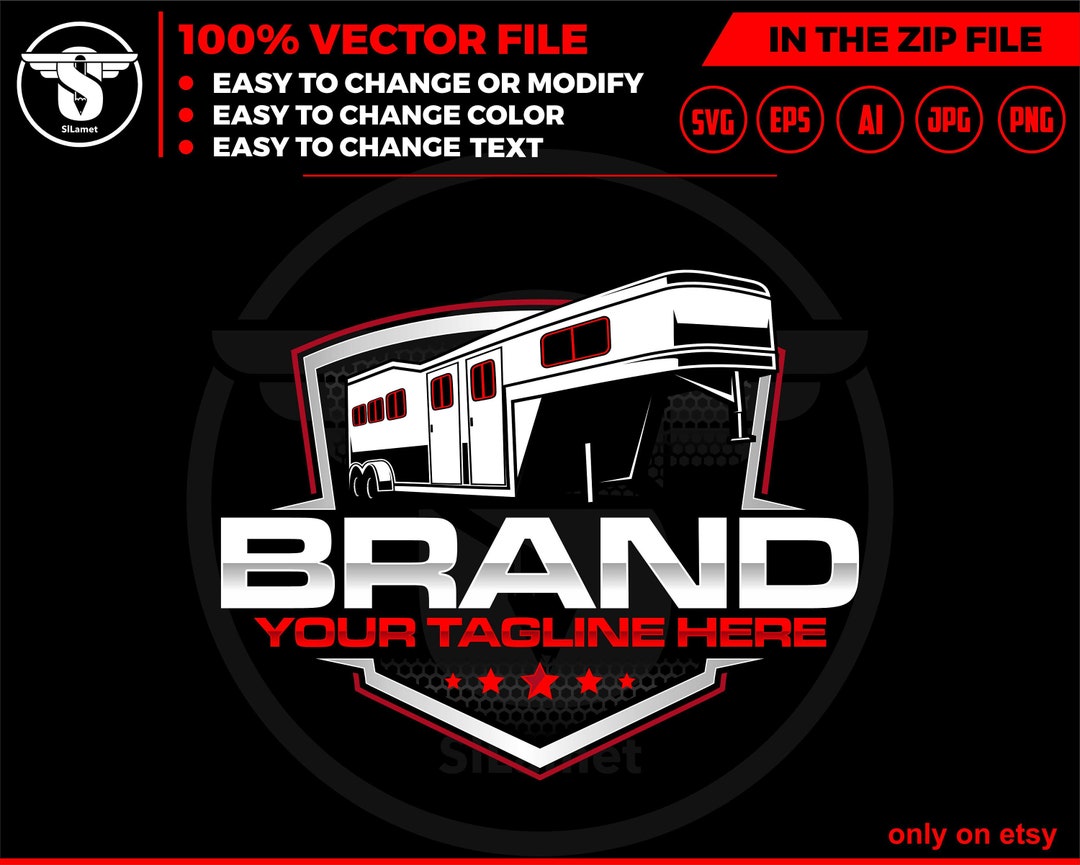 Horse Trailer Logo - Rv Trailer Logo - Rv Logo - Camp Car Logo - Camper ...