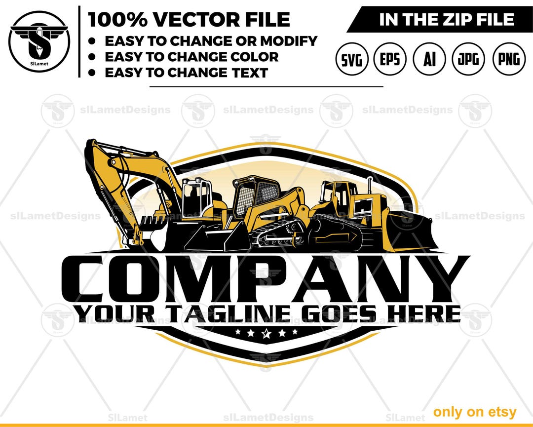Heavy Equipment Logo: Vector Graphic (digital Download) - Etsy