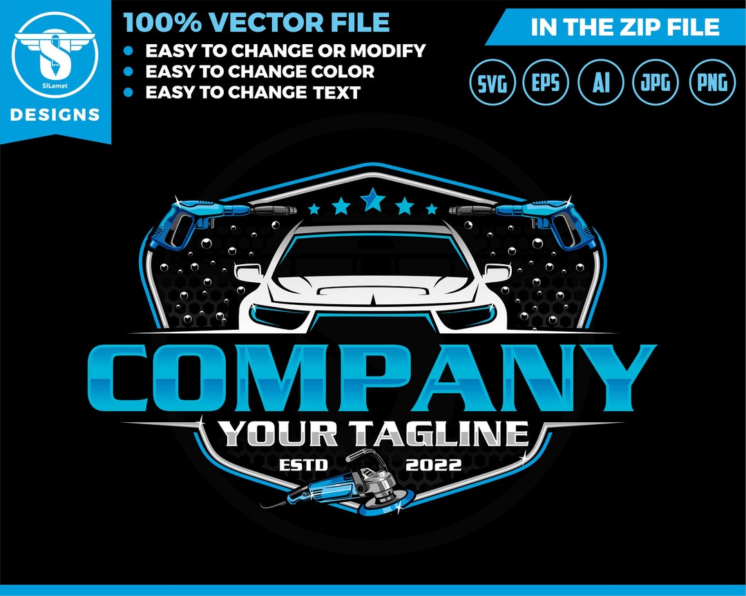 Car Detailing Logo Template: Auto Repair SVG, Car Wash Design (digital ...