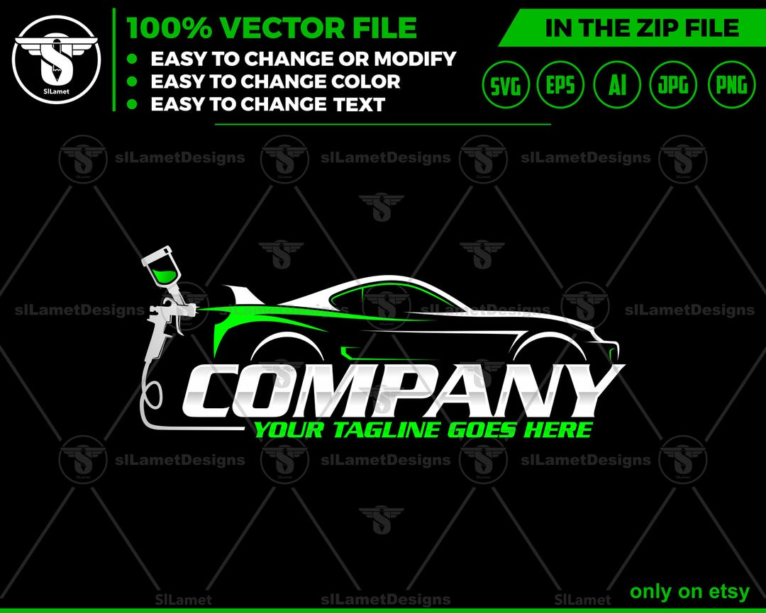 Car Painting Logo: Auto Body SVG Vector (digital Download) - Etsy