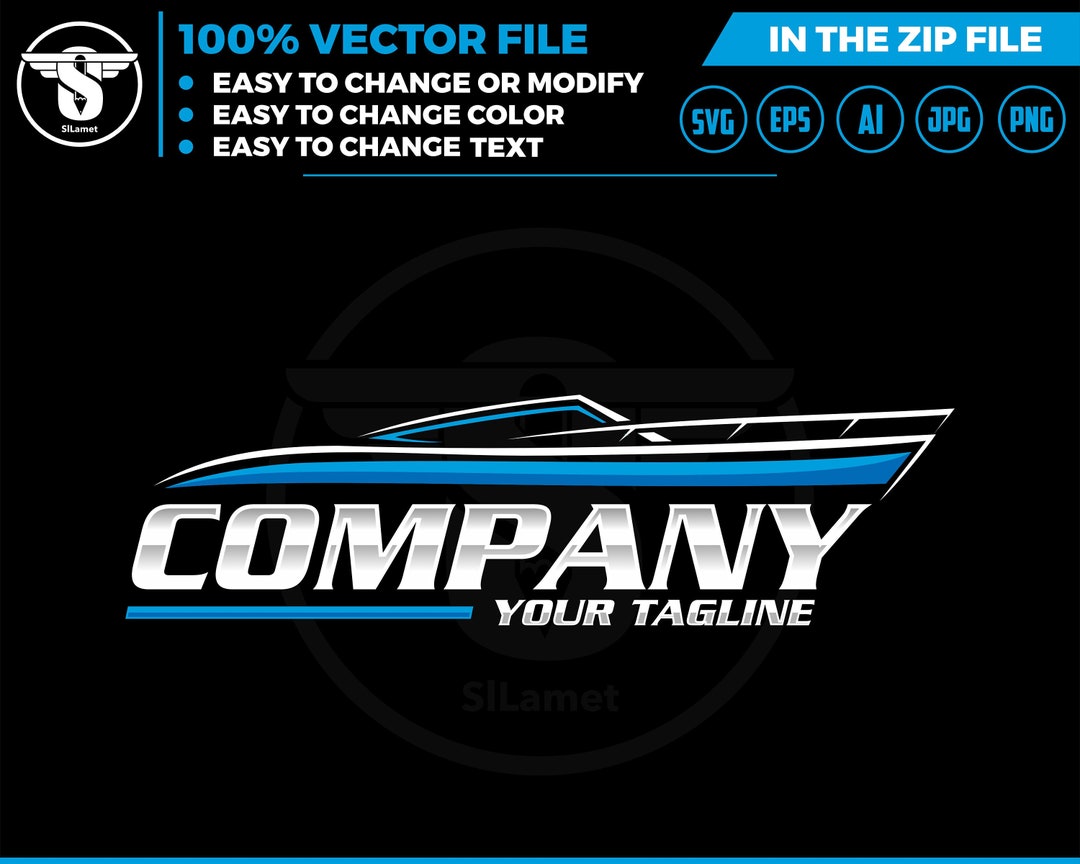 Transport Boats Logo Svg, Speed Boat Logo Svg, Speedboat Svg, Motor ...
